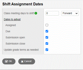Shift Assignment Dates