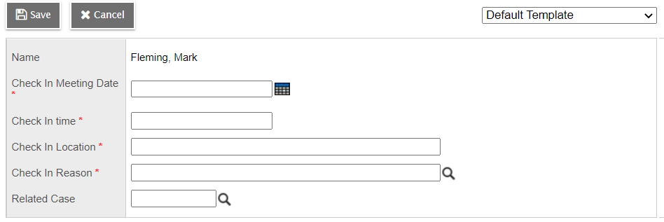 Enter a student check-in appointment